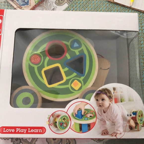 Hape | Toys | Hape Walk A Long Wooden Snail Brand New In The Box | Poshmark